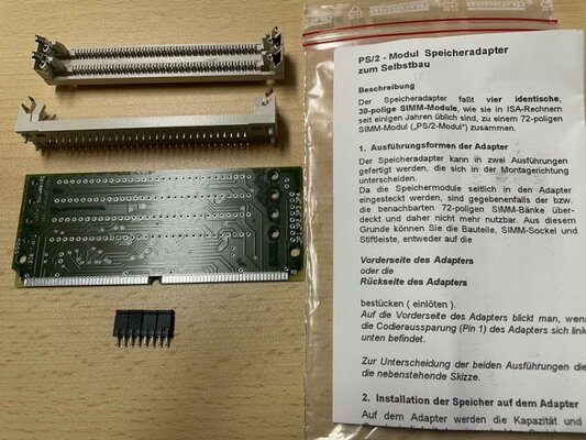 Sold - SIMM adapter kits / dual 30-pin SIMM sockets | AmiBay