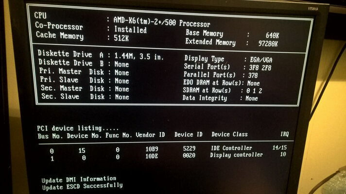 Sold - Asus P5A-B rev 1.03 + K6-2+/475+ PS2 bracket | AmiBay