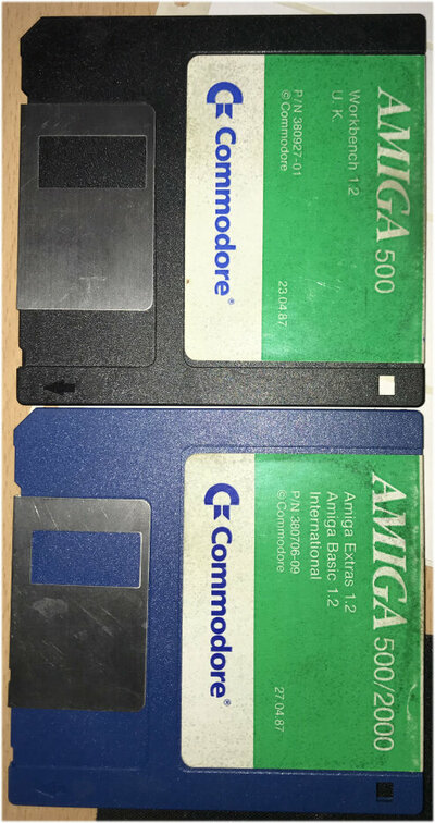 Found - Workbench and Extras 1.2 original disks for Amiga 500 | AmiBay