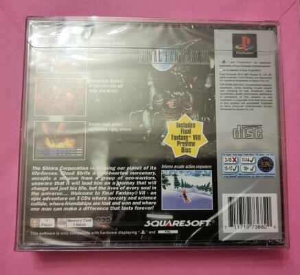 Closed - Final Fantasy VII 7 SEALED Playstation 1 PS1 FF7 Platinum PAL ...