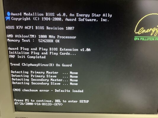 Sold - Athlon Slot A 1000Mhz Thunderbird with Asus K7V-T | AmiBay