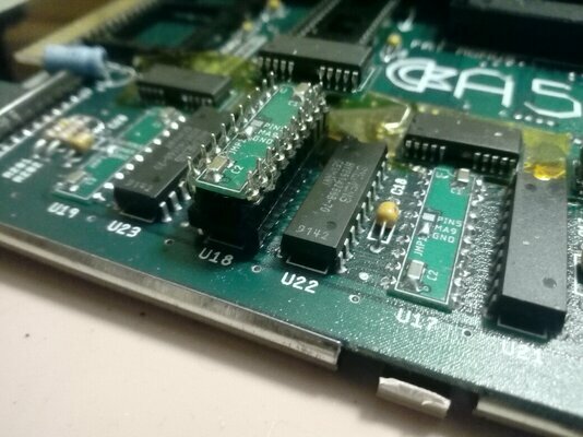 For Sale - SOJ drams on adapters to DIP positions on e.g. Amiga 500 ...