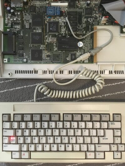 Amiga 1000 w/ Amiga 1200 Motherboard - as clean as I could make it ...