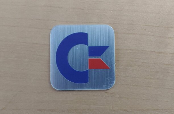 For Sale - Retro Brushed Metal Stickers Amiga Commodore Atari | AmiBay