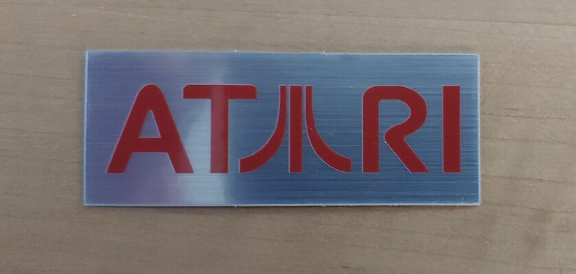 For Sale - Retro Brushed Metal Stickers Amiga Commodore Atari | AmiBay