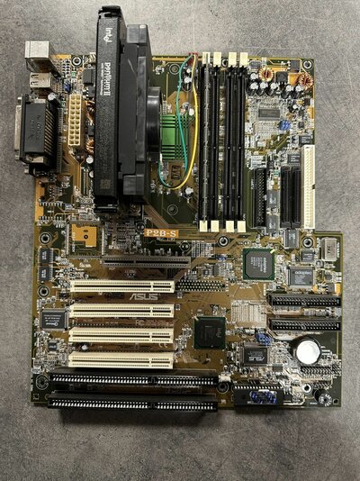 Sold - Asus P2B-S Board / Intel Pentium II 350MHz CPU / 128MB Ram / Ati ...