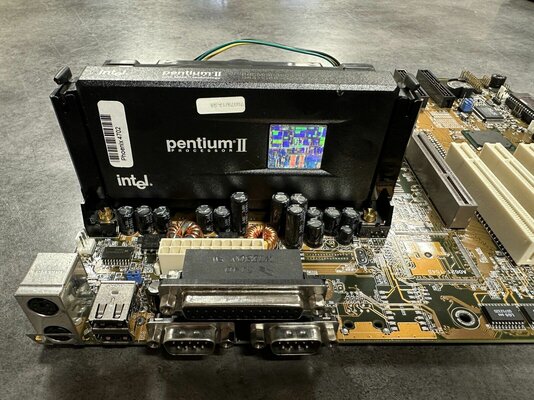 Sold - Asus P2B-S Board / Intel Pentium II 350MHz CPU / 128MB Ram / Ati ...