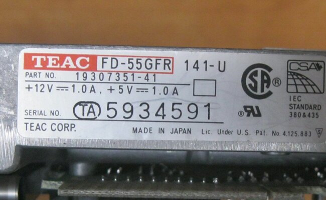 Sold - 2x TEAC FD-55GFR 1.2MB 5.25" floppy disk drive | AmiBay