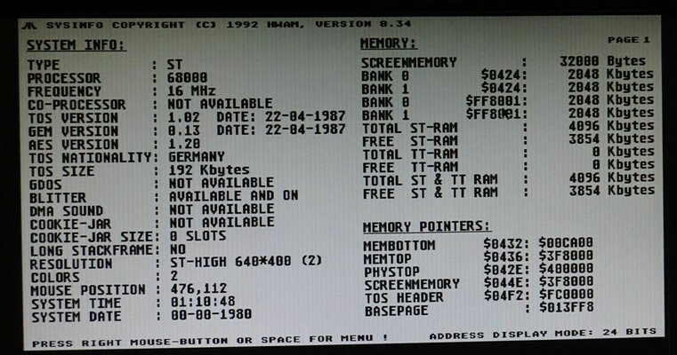 Sold - Atari Mega ST4 with ICD AdSpeed Accel, M110 video card, German ...