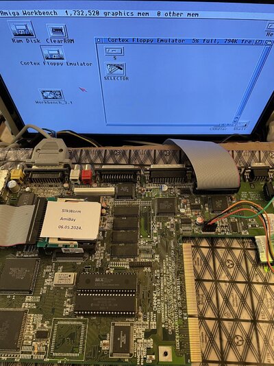 Sold - Commodore Amiga 1200 motherboard 1D4 recapped | AmiBay