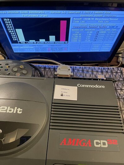 Sold - Commodore Amiga CD32 incl. TF330 128MB / Kipper2k USB RGB riser ...