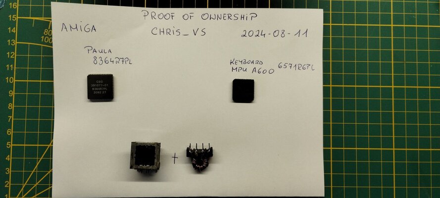 For Sale - Amiga 600 PLCC Custom chips: Paula, keyboard MPU, Power ...