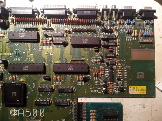 Sold - Commodore Amiga 500 (A500) Rev. 6A Mainboard + 512 KB RAM ...