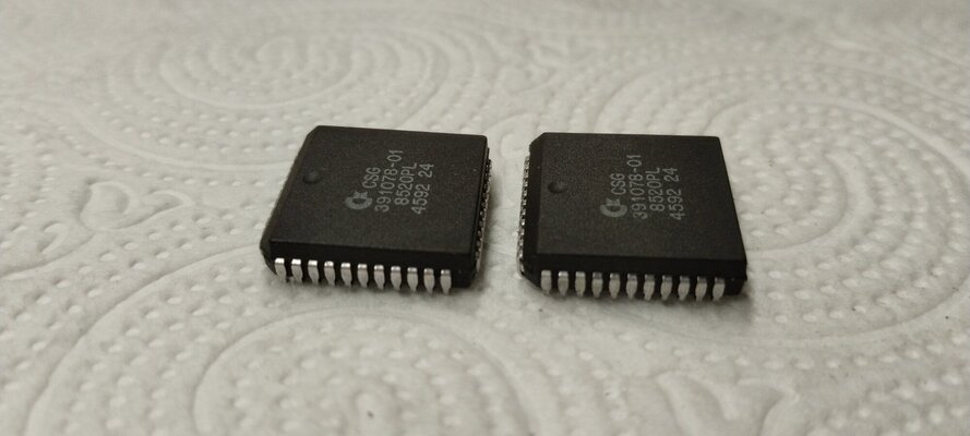 Sold - 2MB Fat Agnus 8375, CIA Chips (PLCC), Super Denise (PLCC) | AmiBay