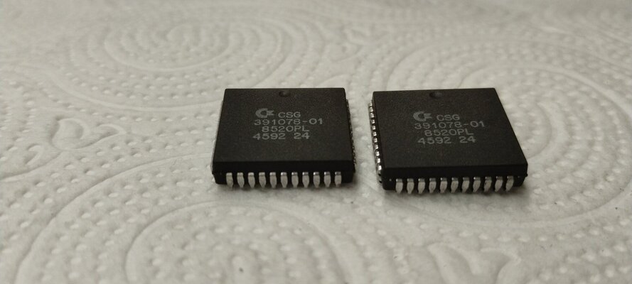 Sold - 2MB Fat Agnus 8375, CIA Chips (PLCC), Super Denise (PLCC) | AmiBay