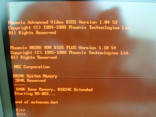 1988 Luggable NEC PowerMate Portable SX (APC-H7020X) with KB/Mouse ...