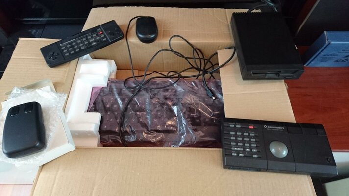 Sold - VERY complete CDTV set, including trackball, mice, keyboard and ...