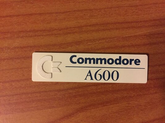 Found - Amiga 600 badge/sticker/logo (1200 as well) | AmiBay