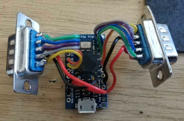 DIY Dual 9 pin joysticks USB HID adapter | AmiBay